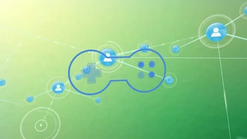 Animation of videogame controller icon a... | Stock Video | Pond5