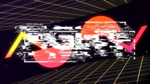 Animation vintage video game screen with... | Stock Video | Pond5