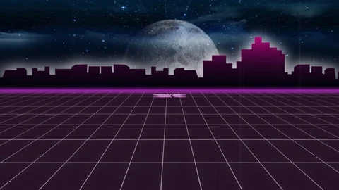 Animation vintage video game screen with... | Stock Video | Pond5