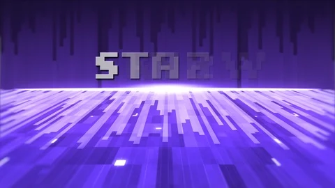 Animation of vintage video game screen w... | Stock Video | Pond5