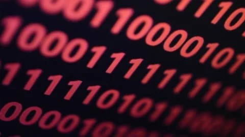 animation of virtual binary number code.... | Stock Video | Pond5