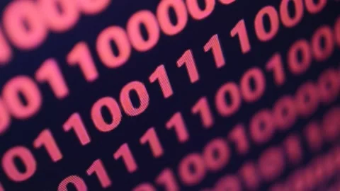 animation of virtual binary number code.... | Stock Video | Pond5