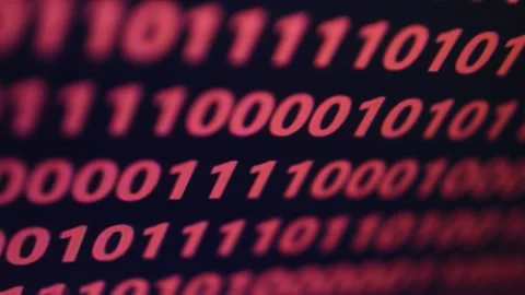 animation of virtual binary number code.... | Stock Video | Pond5