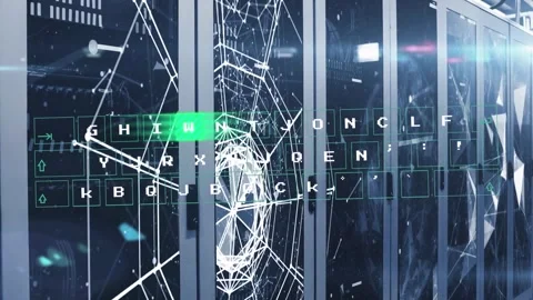 Animation of virtual keyboard, plexus ne... | Stock Video | Pond5