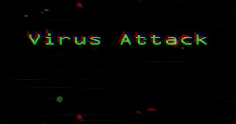 Animation Virus attack with glitch effec... | Stock Video | Pond5