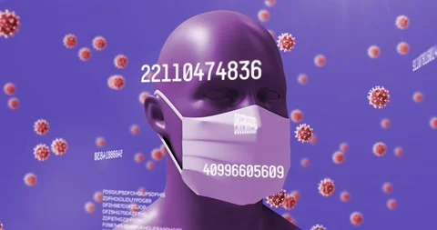 Animation of virus cells and numbers and... | Stock Video | Pond5