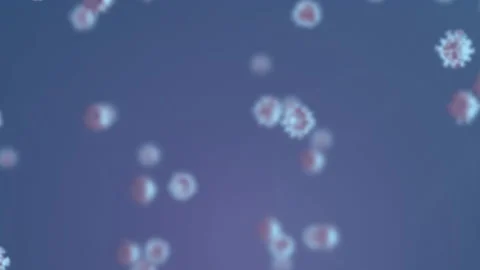 Animation of virus cells on blue backgro... | Stock Video | Pond5