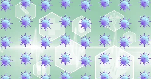 Animation of virus cells over medical ic... | Stock Video | Pond5