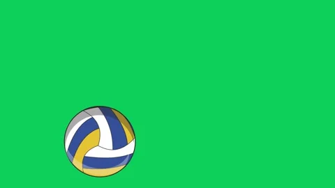 Animation of Volleyball isolate on gree... | Stock Video | Pond5