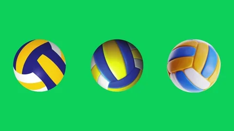 Animation of Volleyball isolate on gree... | Stock Video | Pond5