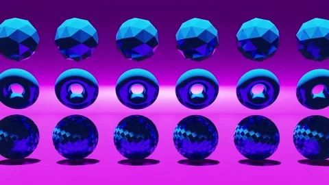 Animation wallpaper - rotating glossy ba... | Stock Video | Pond5