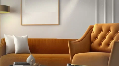 animation - Warm toned living room inter... | Stock Video | Pond5