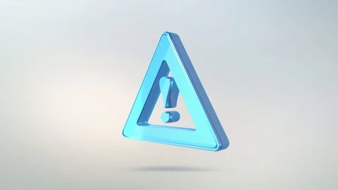 Animation of warning sign icon with alph... | Stock Video | Pond5