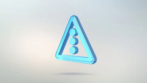 Animation of warning sign traffic light ... | Stock Video | Pond5