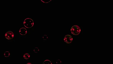 Animation water bubbles floating on blac... | Stock Video | Pond5