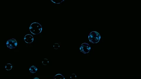 Animation water bubbles floating on blac... | Stock Video | Pond5