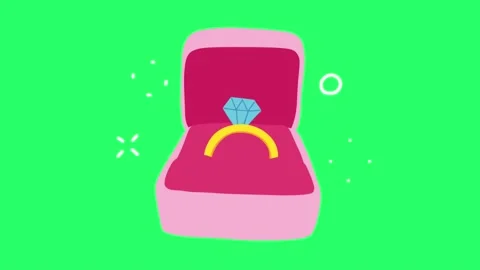 Animation wedding ring shape on green ba... | Stock Video | Pond5