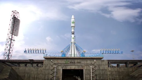 Animation of A Weed Rocket Liftoff in 4K... | Stock Video | Pond5