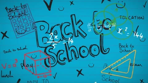 Animation of welcome back school text an... | Stock Video | Pond5