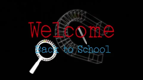 Animation of welcome back to school text... | Stock Video | Pond5