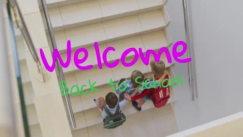 Animation of welcome back to school text... | Stock Video | Pond5