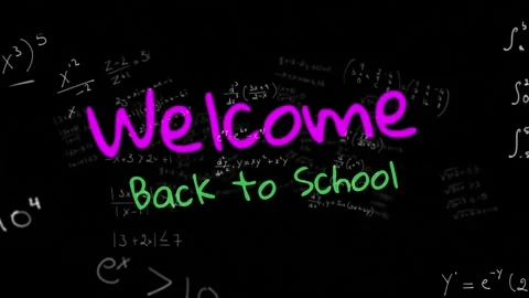 Animation of welcome back to school text... | Stock Video | Pond5