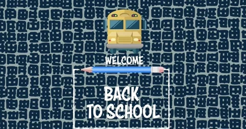 Animation of welcome back to school text... | Stock Video | Pond5