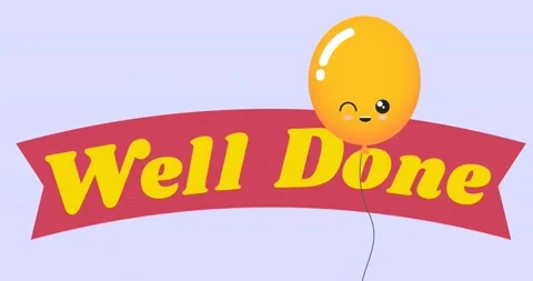 Animation of well done text over orange ... | Stock Video | Pond5