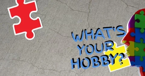 Animation of what's your hobby text over... | Stock Video | Pond5