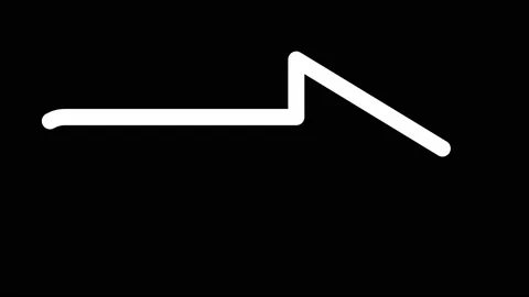 animation of white arrow on a black back... | Stock Video | Pond5