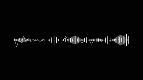 Animation white audio frequency waveform... | Stock Video | Pond5