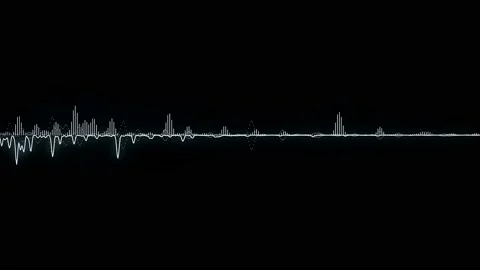 Animation white audio frequency waveform... | Stock Video | Pond5