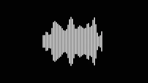 Animation white audio frequency waveform... | Stock Video | Pond5