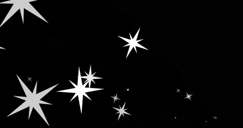 Animation of white christmas stars falli... | Stock Video | Pond5