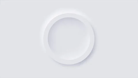 Animation of White circle neumorphism bu... | Stock Video | Pond5