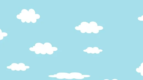 Animation of the white clouds moving aga... | Stock Video | Pond5