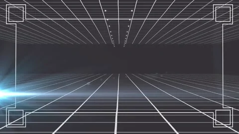 Animation of white grid over black backg... | Stock Video | Pond5