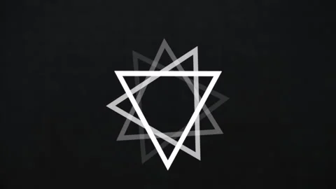 Animation of white line triangle rotatin... | Stock Video | Pond5