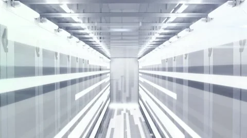 Animation of white lines over server roo... | Stock Video | Pond5