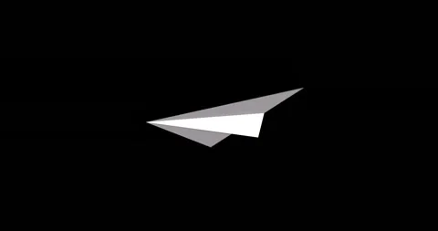 Animation of white moving paper plane on... | Stock Video | Pond5