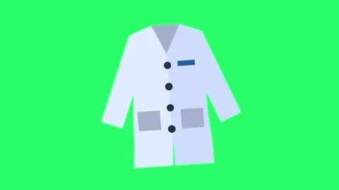Animation white overcoat on green backgr... | Stock Video | Pond5