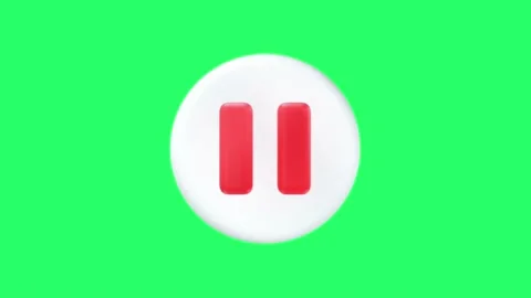 Animation white pause to play symbol on ... | Stock Video | Pond5