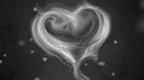 Animation white smoke heart shape with w... | Stock Video | Pond5