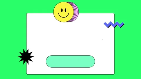 Animation white text box on green screen... | Stock Video | Pond5