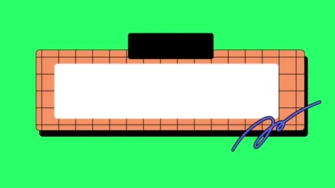 Animation white text box on green screen... | Stock Video | Pond5