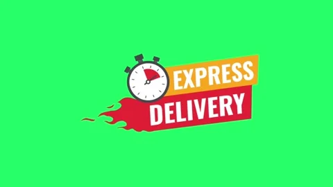 Animation white text EXPRESS DELIVERY o... | Stock Video | Pond5