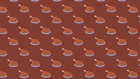 Animation of a whole roasted chicken (re... | Stock Video | Pond5