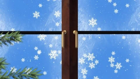 Animation of window and christmas tree o... | Stock Video | Pond5
