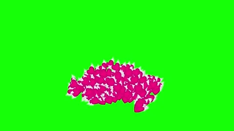 Animation of winged hearts flying on a g... | Stock Video | Pond5