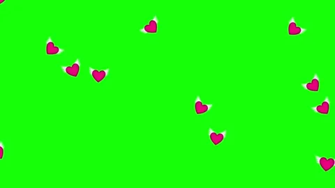 Animation of winged hearts flying on a g... | Stock Video | Pond5